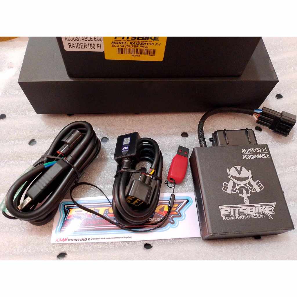 PITSBIKE RAIDER 150 Fi PROGRAMABLE ECU V4 SUPER PRO COMPLETE SET ...