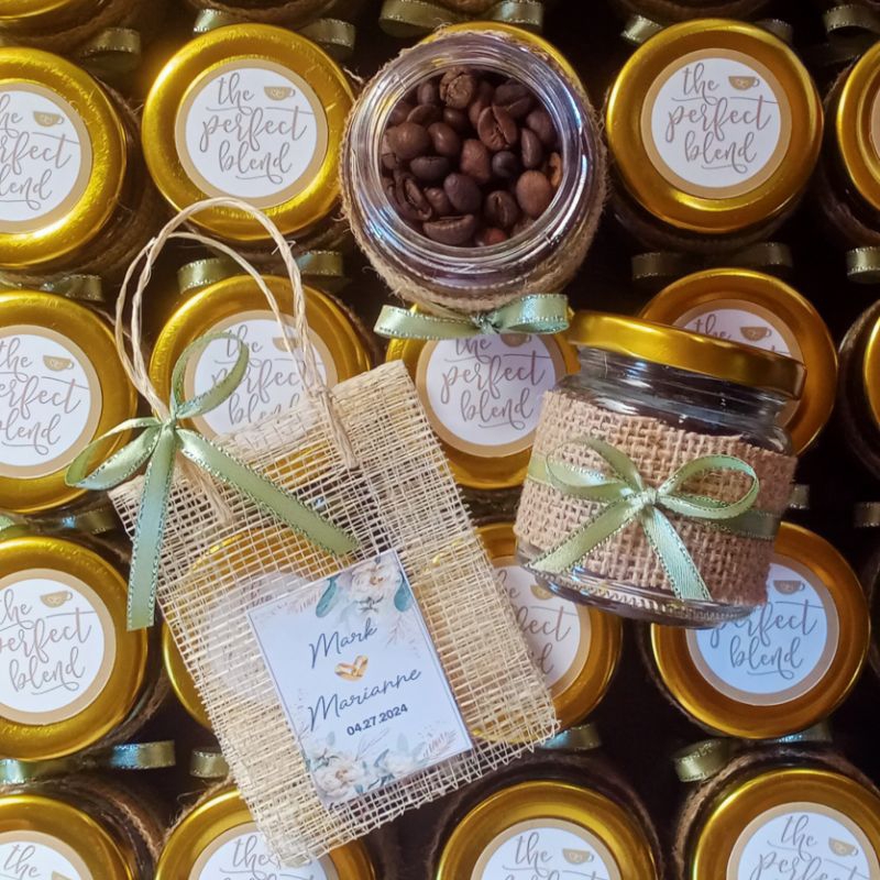 Wedding Souvenirs Giveaways Coffee Rustic Theme | Shopee Philippines