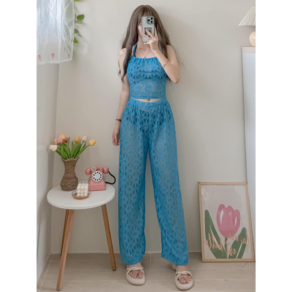 GJ Maxene Lace Terno Summer outfit Terno Cover up Beach outfit Small ...