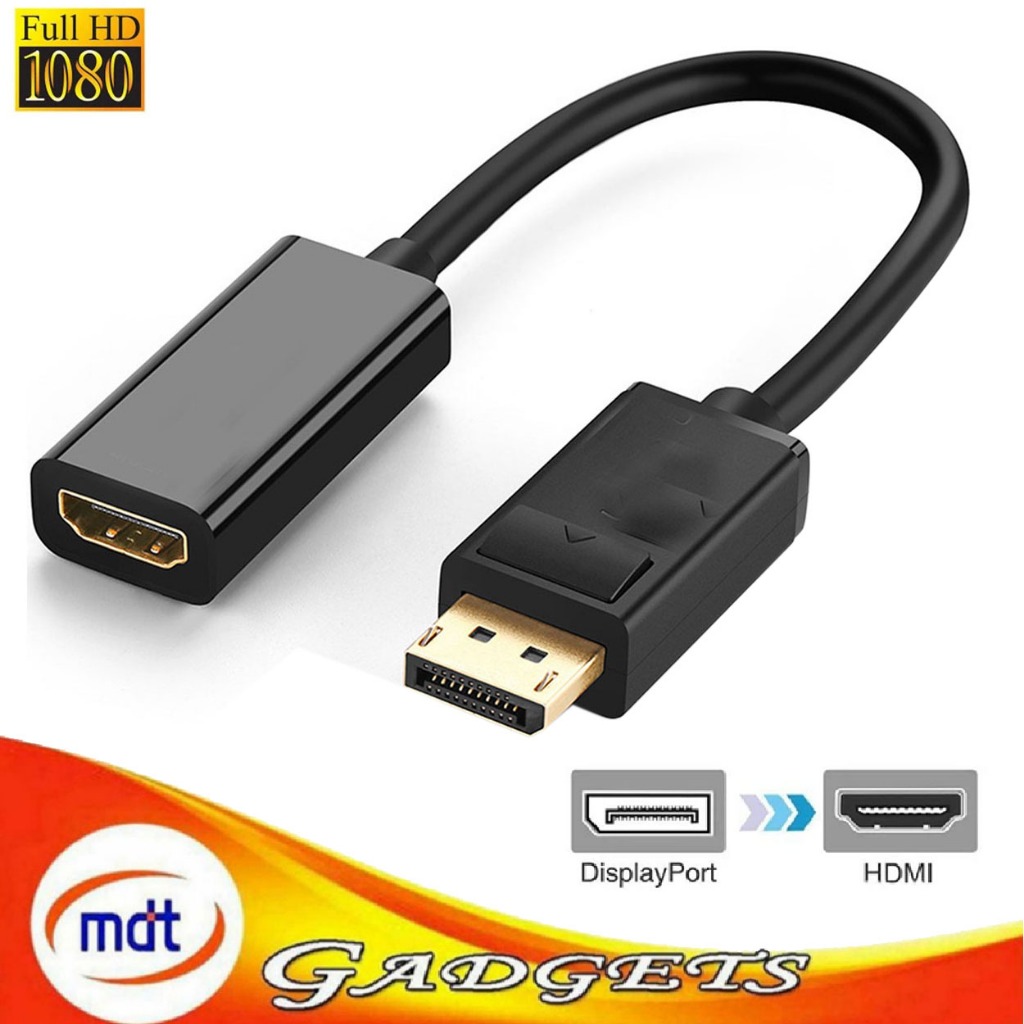 Displayport DP to HDMI Adapter 1080P Display Port Cable Converter For ...
