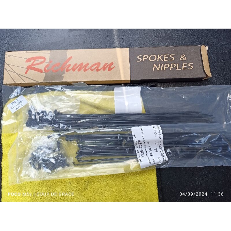 RICHMAN SPOKES AND NIPPLES 289mm/275mm/270mm | Shopee Philippines
