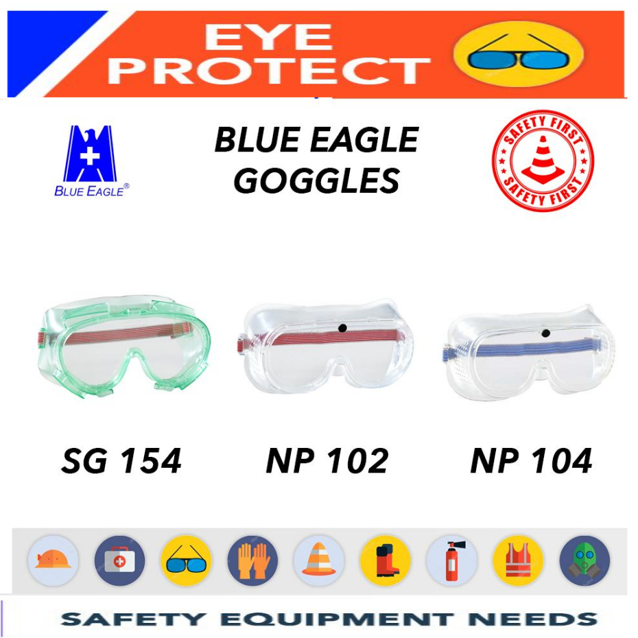 Blue Eagle Safety Goggles with Anti Dust Anti Droplet Anti Impact for ...