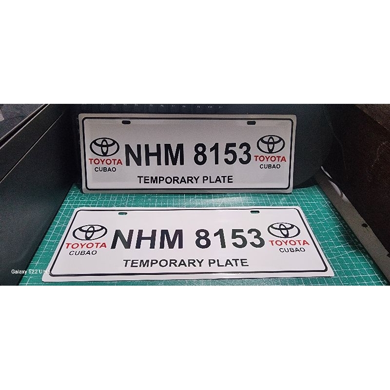 TEMPORARY CAR PLATE (LTO ACCREDITED) NOT EMBOSSED | Shopee Philippines