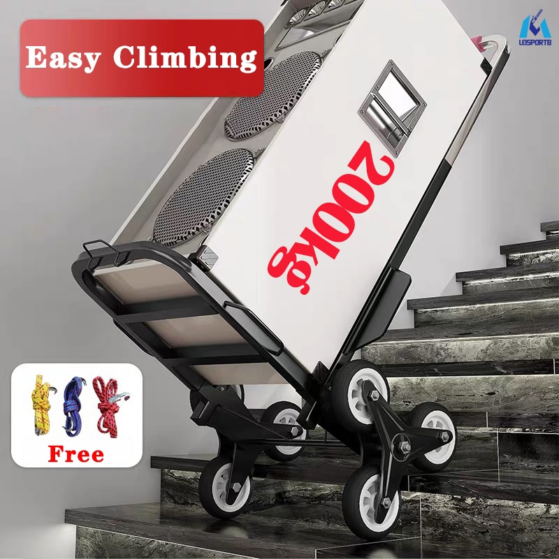 Trolley Cart Folding Metal Push Cart Heavy Duty Portable Multifunction ...