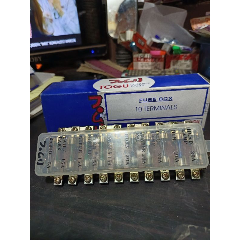 TOGU GLASS TYPE FUSE BOX 10 TERMINALS | Shopee Philippines