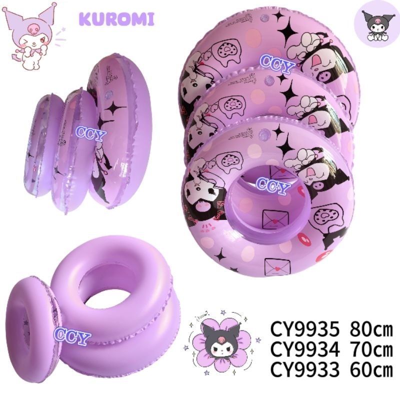 60cm70cm80cmkuromi cartoon inflatable swimming ring lifebuoy armpit ...