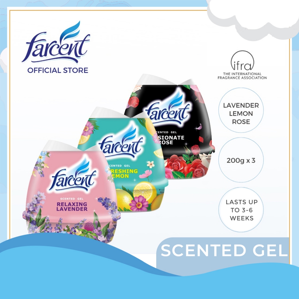 Farcent Scented Gel - All Scents Set of 3 (200g each) | Shopee Philippines