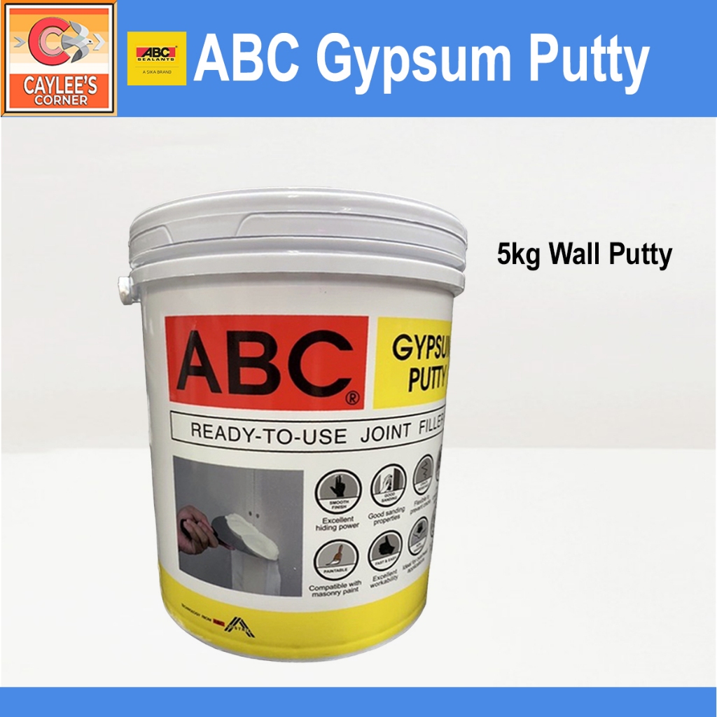 ABC Gypsum Putty 5kg gallon size wall putty | Shopee Philippines