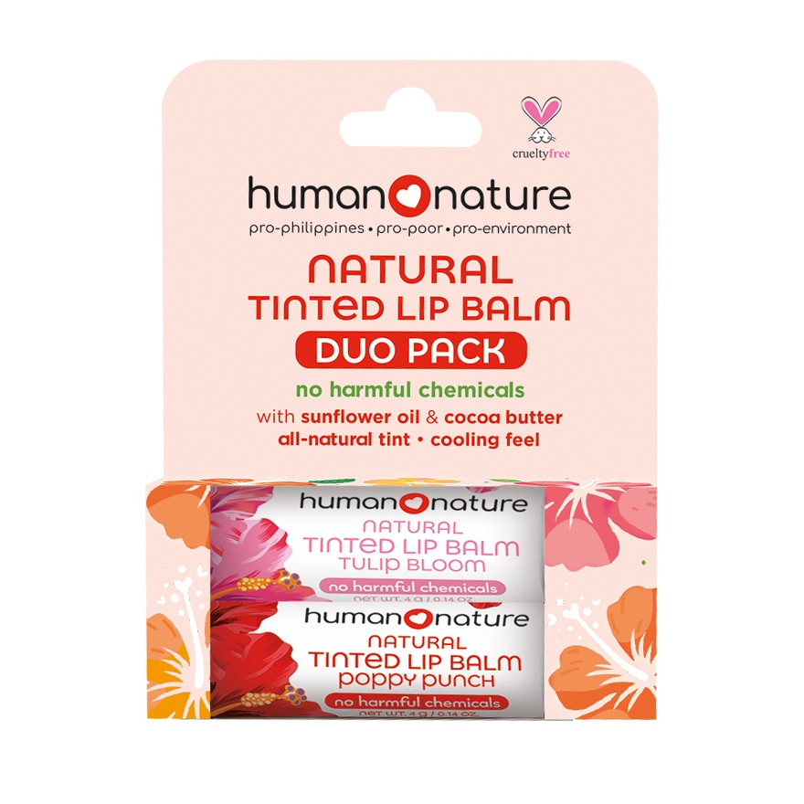 HUMAN NATURE Tinted Lip Balm Duo Blister Pack 4g | Shopee Philippines