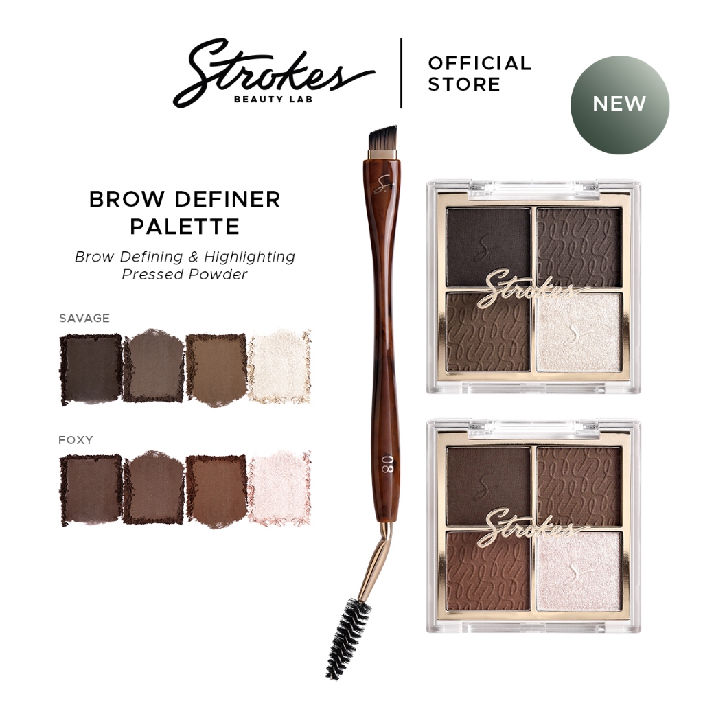 Strokes Brow Definer Palette (Brow Defining & Highlighting Pressed ...