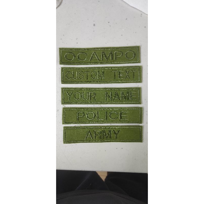 EMBROIDERED POLICE/ARMY NAME TAGS | Shopee Philippines
