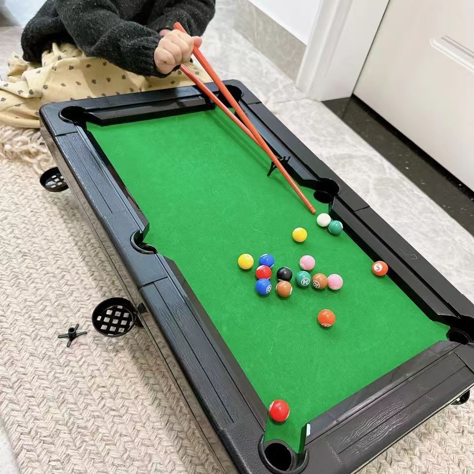 Mini Billiards Snooker Pool Table Kids Game Set Toys Boys Pool Table ...