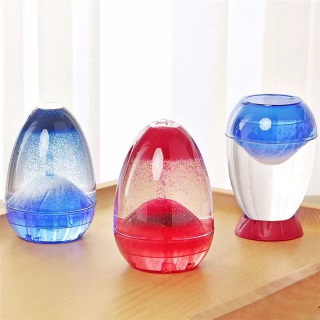 Creative Volcano Eruption Oil Drops Hourglass Timer Water Liquid Home ...