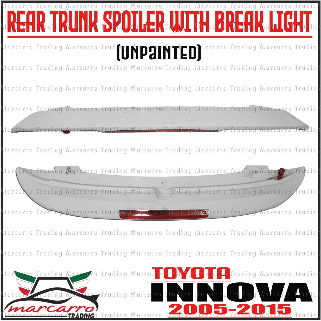 Toyota Innova 2005-2015 Unpainted Spoiler with Break Light | Shopee ...