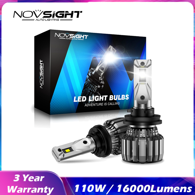 NOVSIGHT ORIGINAL N71 H4 Car LED Headlight 110W 16000LM 6000K Bulb Kit ...