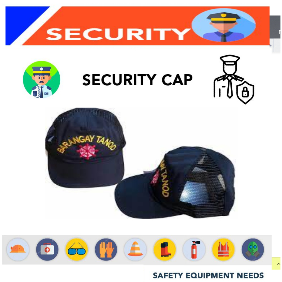 Side Nylon & Full Cotton Barangay Tanod caps hat cotton twill All ...