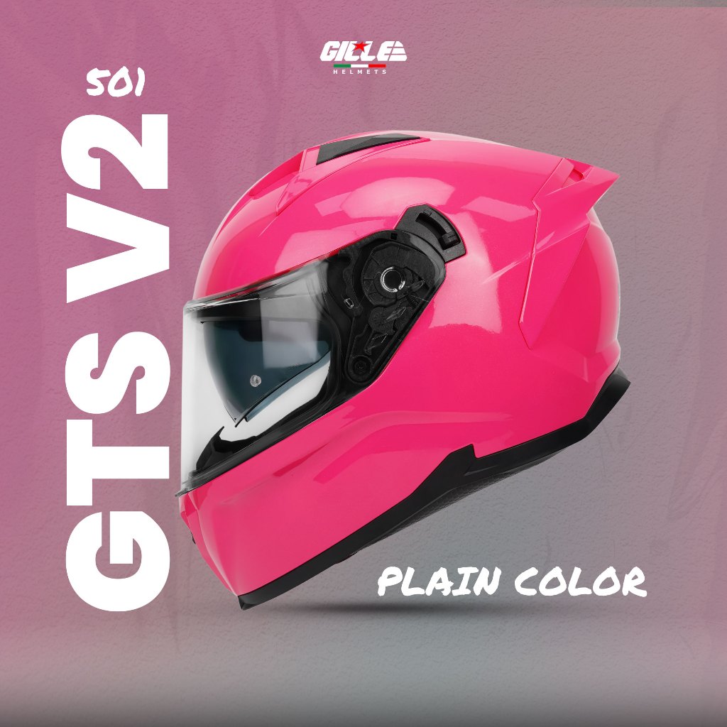 Gille Helmet Z-501 GTS V2 PLAIN Motorcycle Helmet Full Face Dual Visor ...