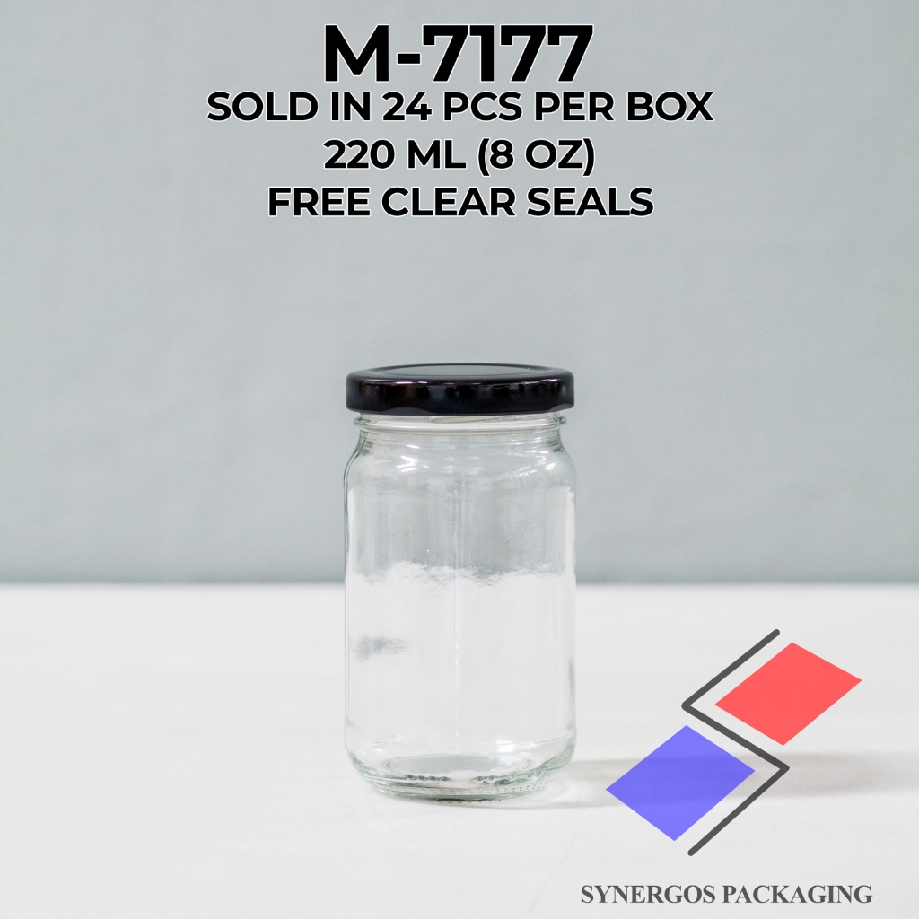 24pcs M-7177 8oz/220ml Glass Jars with FREE seals - Generic Packers Jar ...