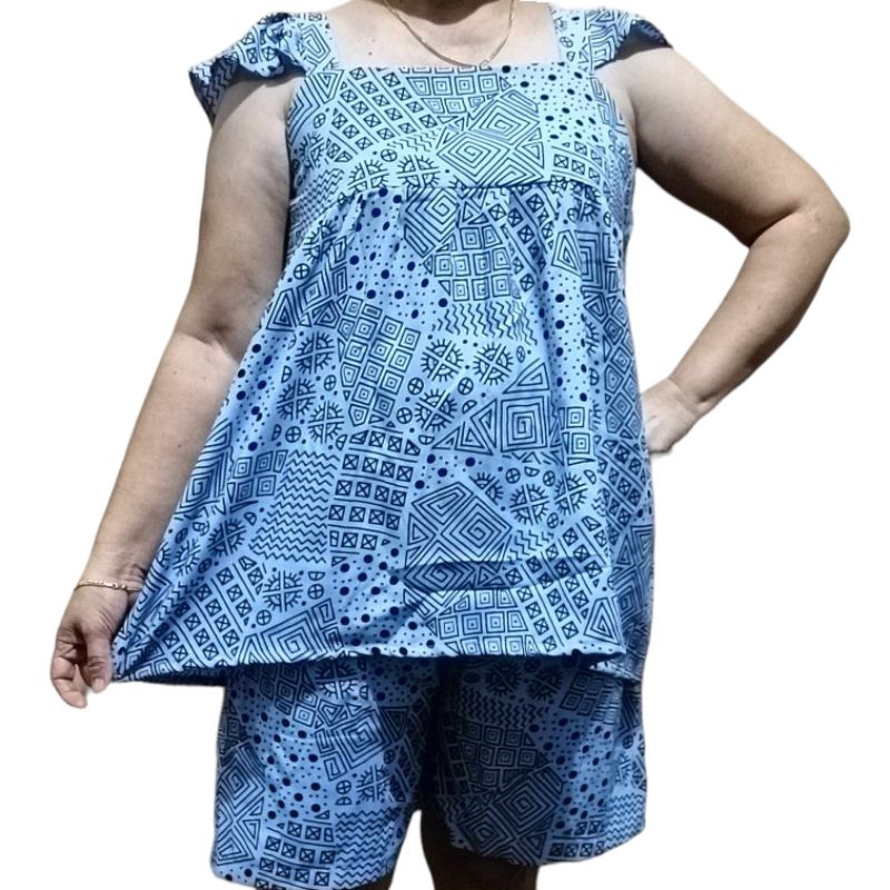 2XL Plus Size Challis Butterfly Terno w/ Side Pocket | Shopee Philippines