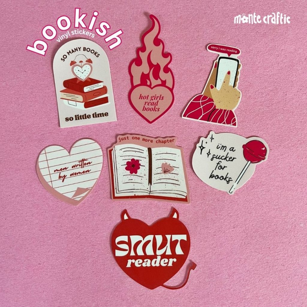 Bookish Vinyl Sticker [Per Piece] | monte craftie | Shopee Philippines