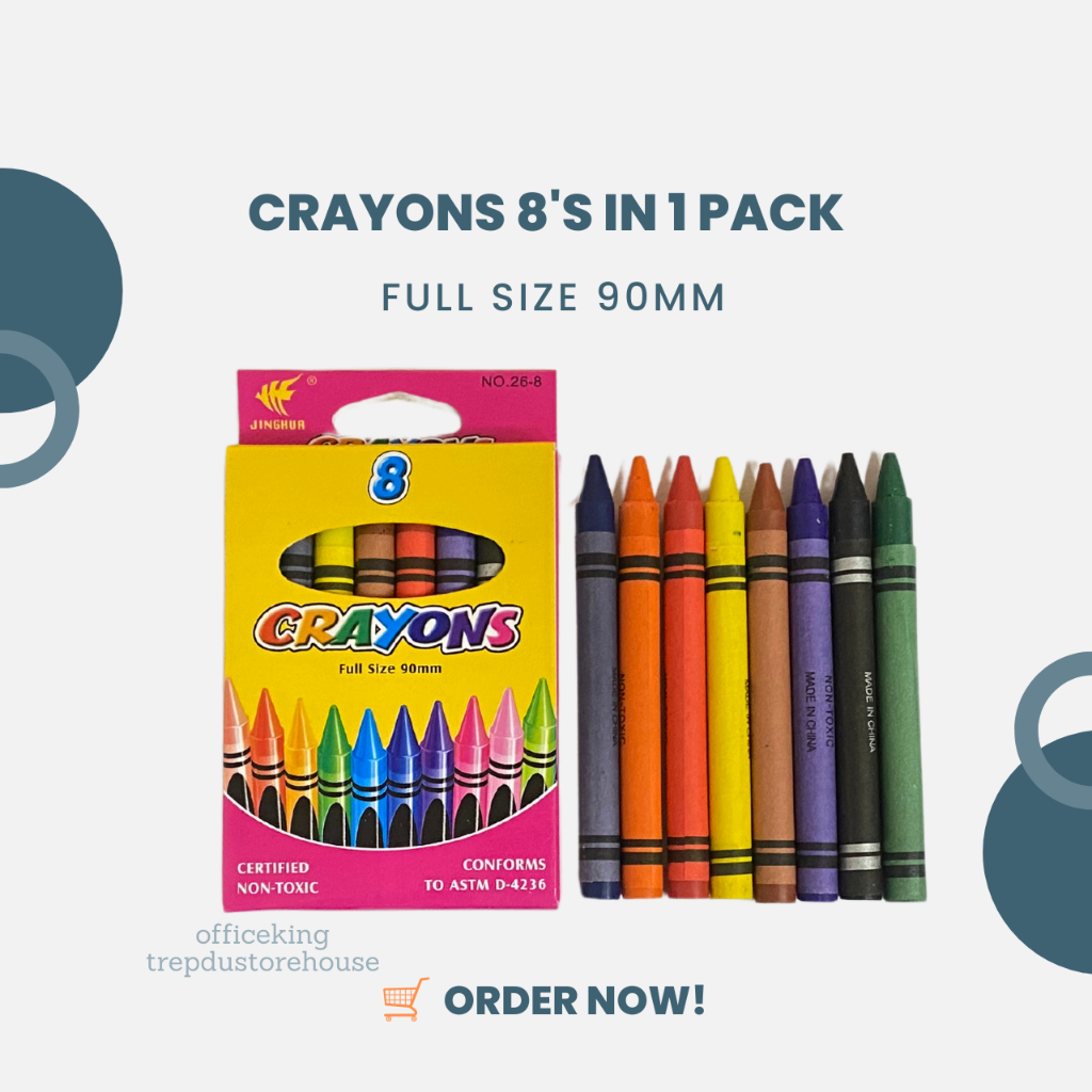 Colorful Crayons 8's in 1 Pack | Shopee Philippines