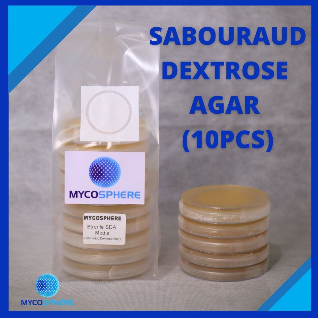 Sabouraud Dextrose Agar Sterile Media SDA Petri Dish - 10pc Standard ...