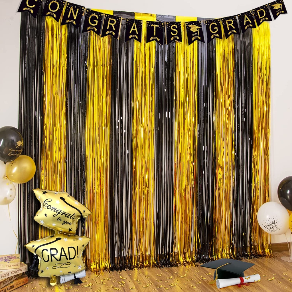 1*2M Double Color Rain Silk Foil Curtains Backdrop for Birthday Party ...