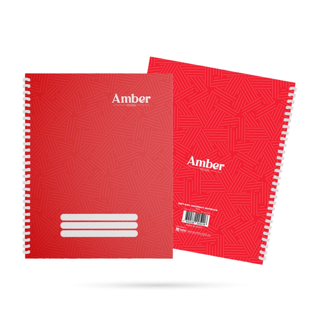 AMBER NOTES University Soft Ring Notebook Color Coding 20cm x 25cm ...