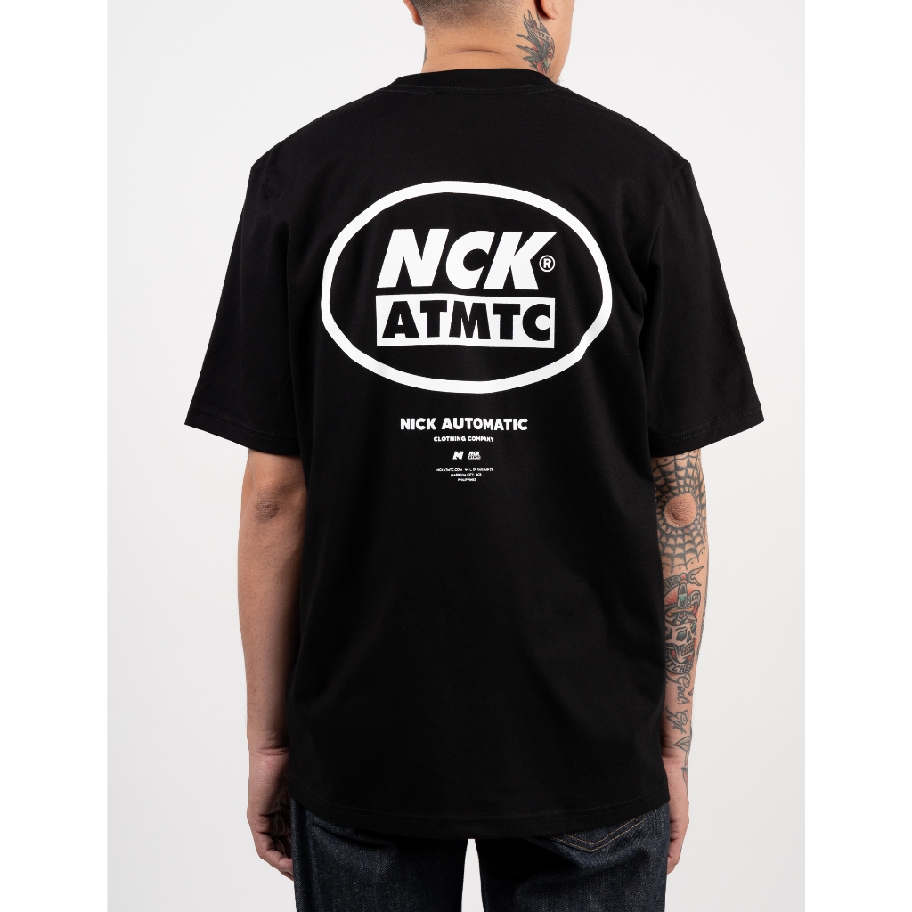 Nick Automatic "Block Badge" Black T-shirt | Shopee Philippines