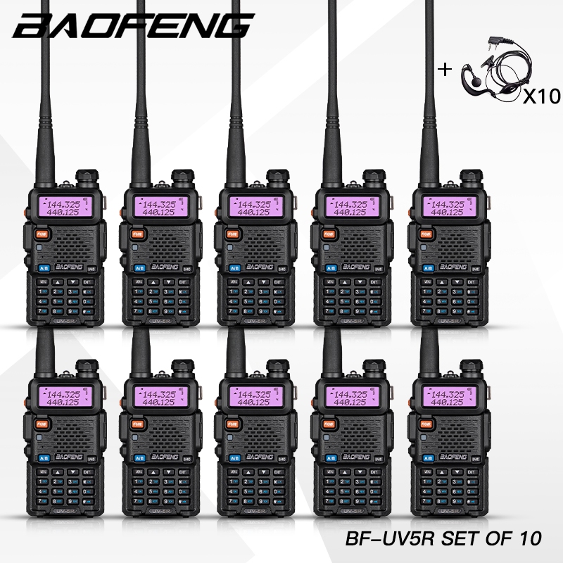 Baofeng UV-5R Two-Way Radio 5W 128CH Portable Walkie Talkie Dual Band UHF/VHF Radio 10km Long ...