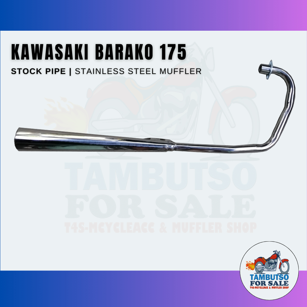 Kawasaki Barako 175 Stock Pipe Type Muffler for Barako 1 & 2 Exhaust ...