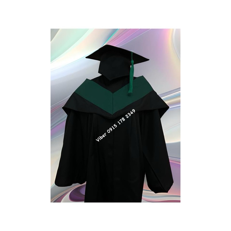 College Graduation toga set emerald green hood and cap | Shopee Philippines