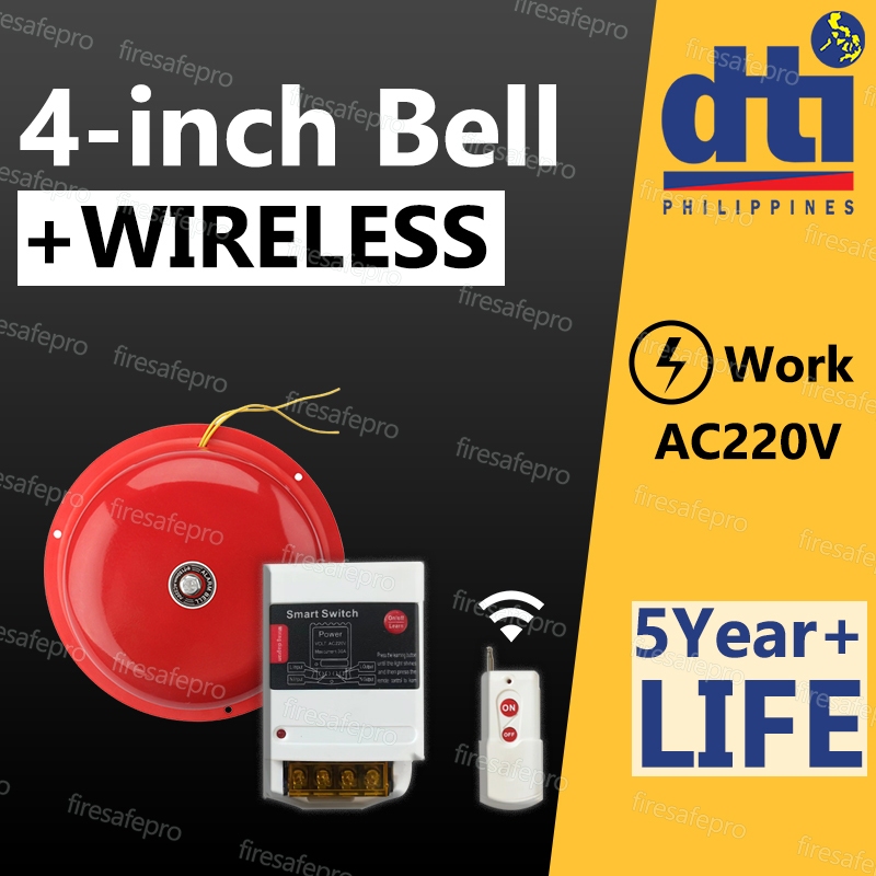 Fire Alarm Bell 4"/6"/8"/10"/12" Manual Switch Home Safe Mall Office ...