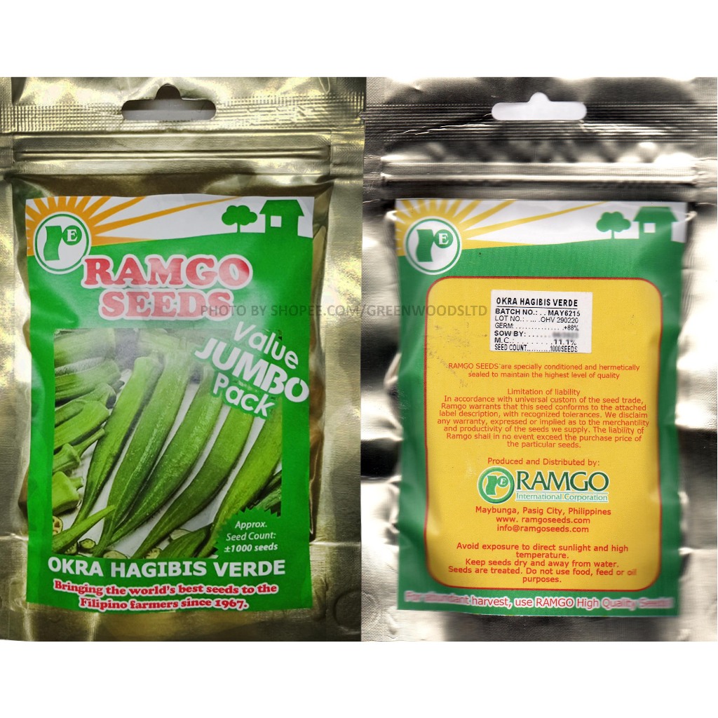 Ramgo JUMBO Pack Okra Seeds 1000 seeds S3 GW_S3 | Shopee Philippines
