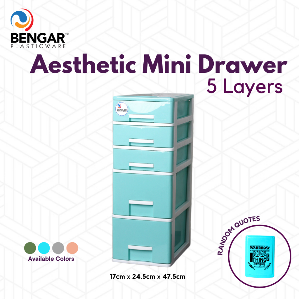 BENGAR PLASTICWARE 5Layer aesthetic mini drawer organizer stationary ...