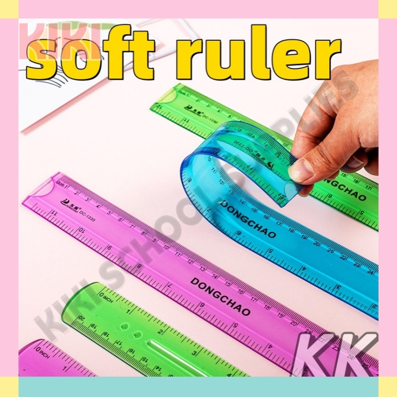 KK 1PC Flexible Rulers Soft Ruler Student Measuring Stick Stationery ...