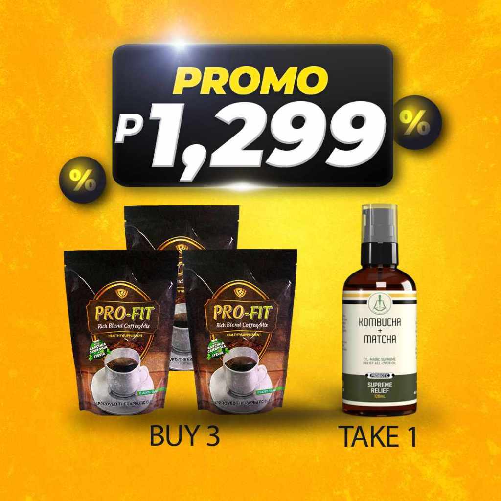 PROMO 1299 (3 PRO-FIT COFFEE AND 1 FREE OIL) | Shopee Philippines