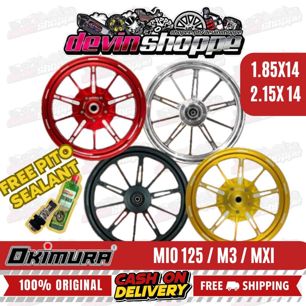 New OKIMURA CNC MAGS FOR Mio 125 / M3 / MXI (4 HOLES) FREE 2 PITO ...