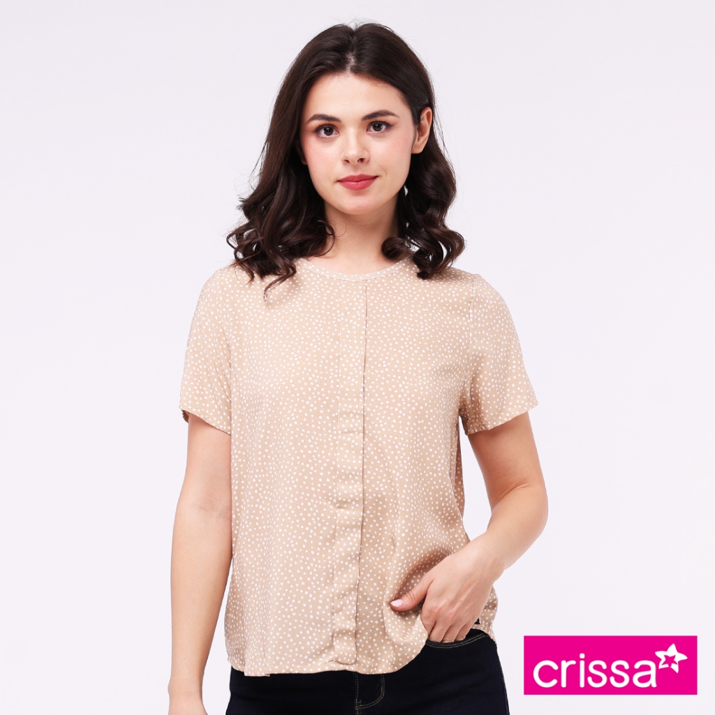 Crissa Woven Printed Rayon Short Sleeves Blouse CSFT18-0259 | Shopee ...
