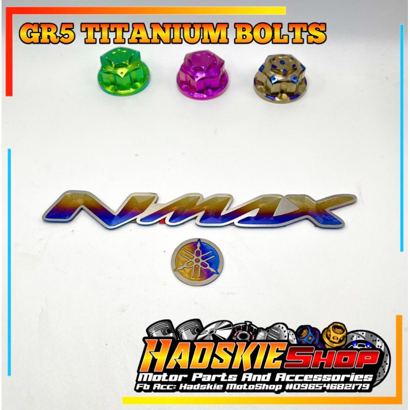 REAL TITANIUM GR5 YAMAHA NMAX EMBLEM AND YAMAHA LOGO | Shopee Philippines