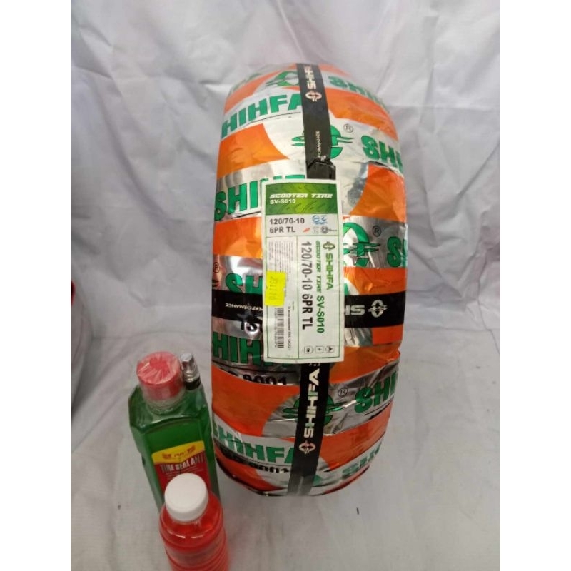 SHIHFA Tubeless Tire for SUZUKI BURGMAN & YAMAHA GRAVIS with freebies ...