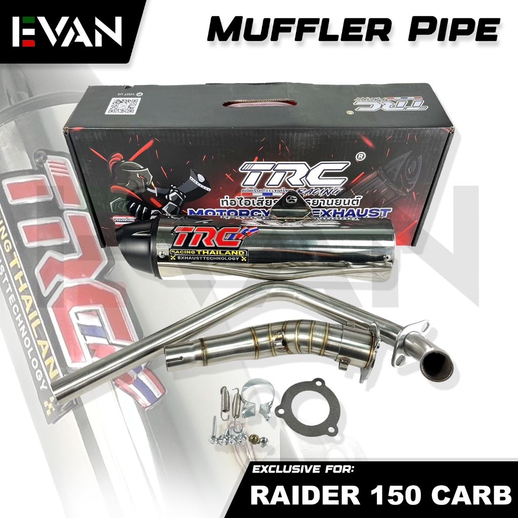 EVAN.PH TRC Muffler Pipe Stainless For Suzuki Raider 150 Carb Made in ...