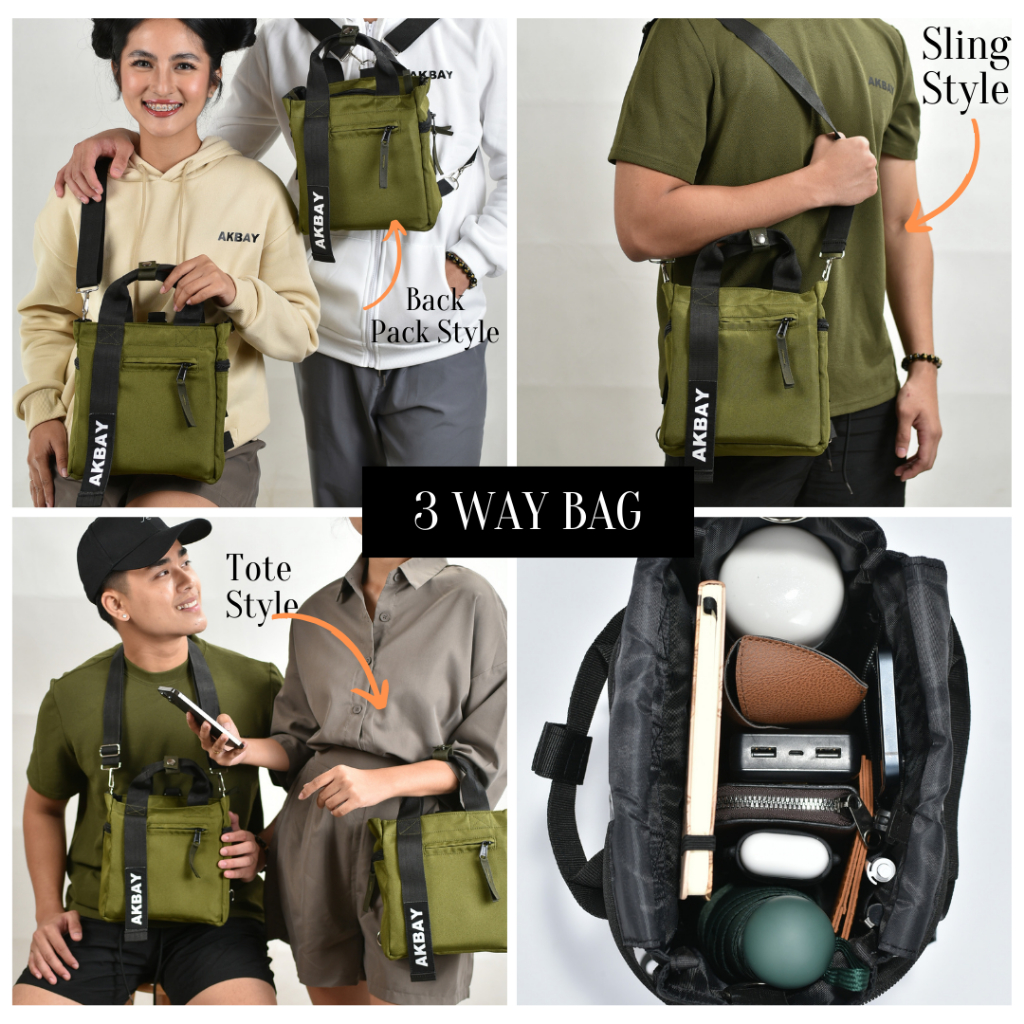 AKBAY MINI 3-WAY BAG (5 Color Variations) | Shopee Philippines