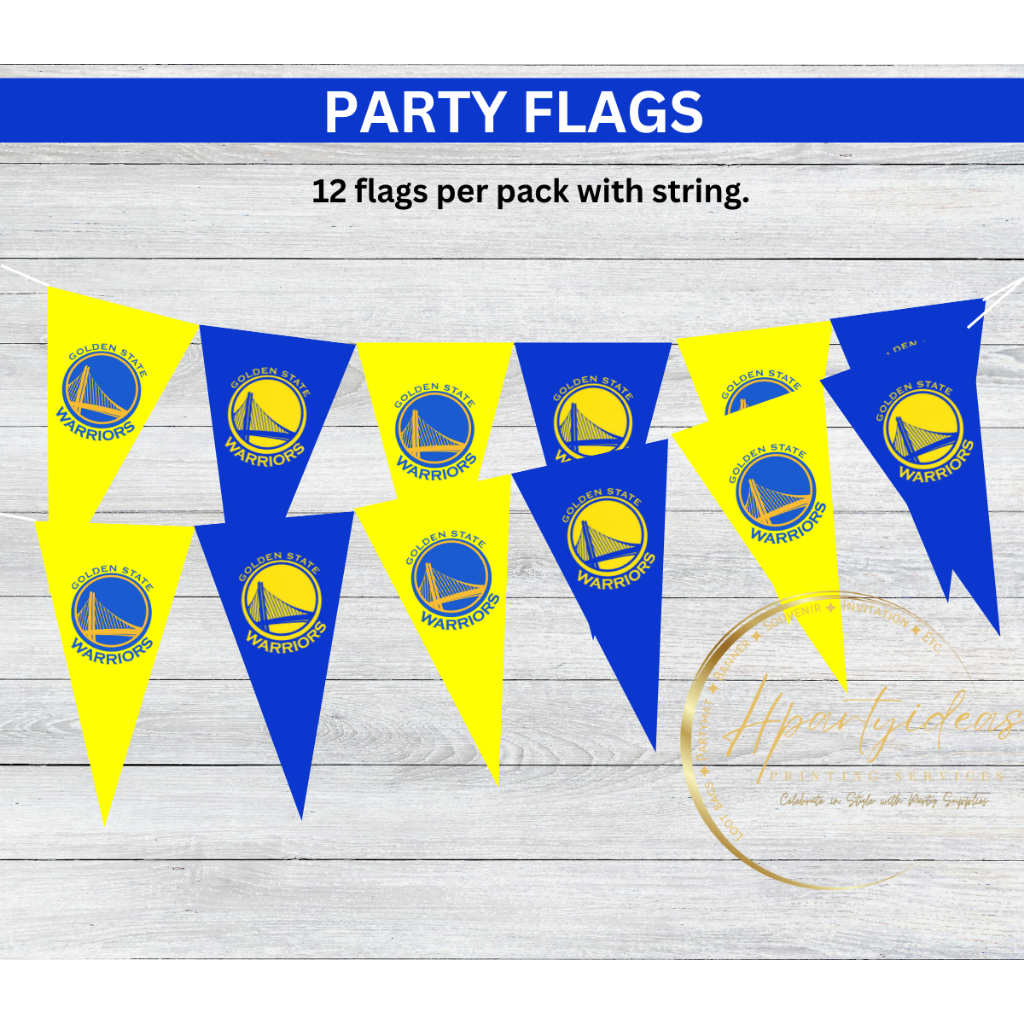 GSW Golden State Warriors Theme Basketball Banner/Banderitas | Shopee ...