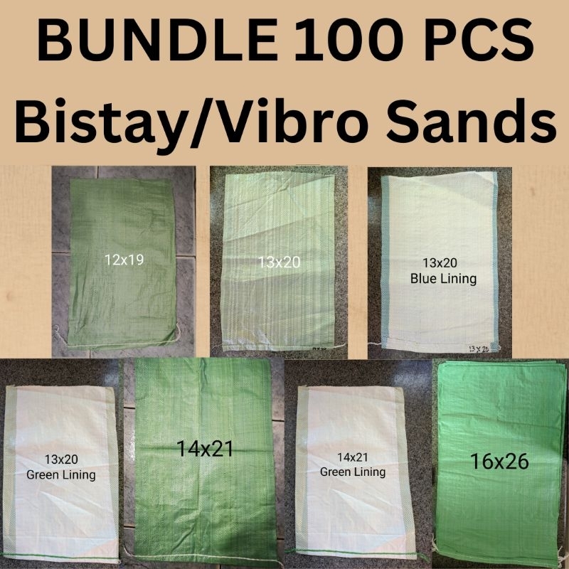 BUNDLE 100 PCS!!! Sack/Sako Bag Bistay/Vibro Sands | Shopee Philippines