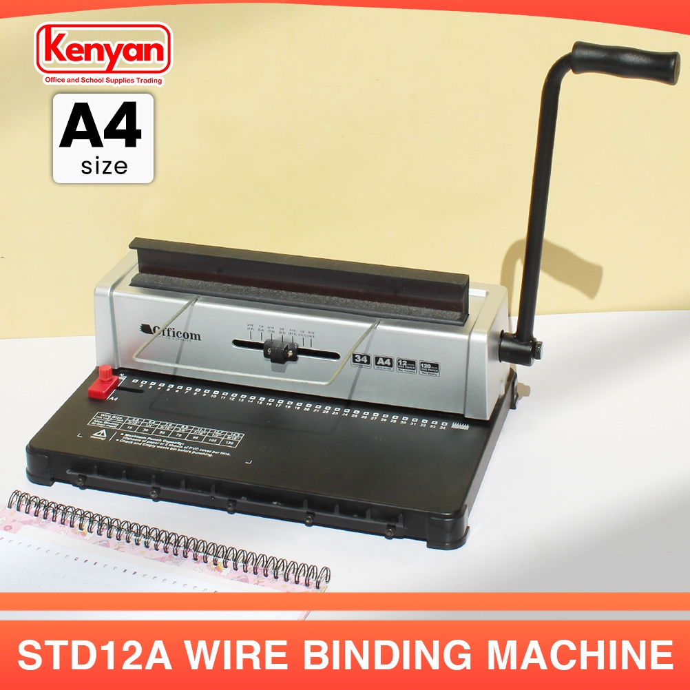 Wire Binding Machine STD12A A4 size (12sheets Punched) (450sheets Bind ...