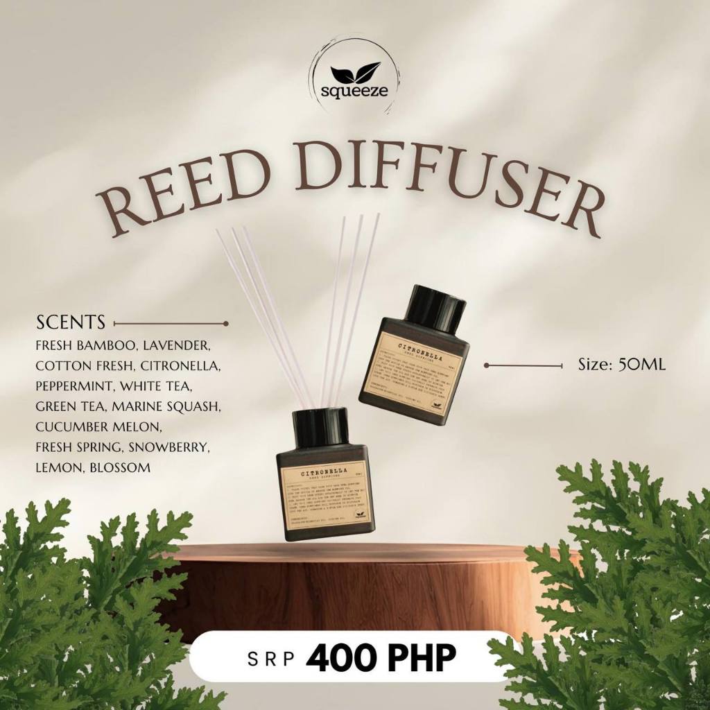 Squeeze - REED DIFFUSER 50 mL | Shopee Philippines