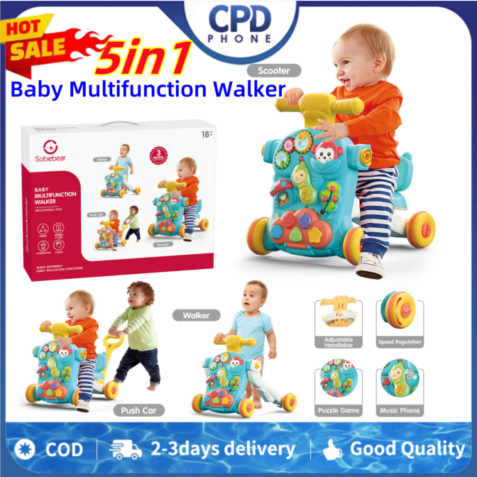 COD 5 In 1 Foldable Baby Walker for Baby Walker Toddler With Music ...