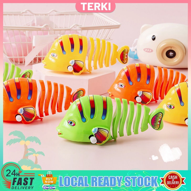 Baby Swinging Fish Toys Funny Clockwork Swinging Fish Running Can Swing ...