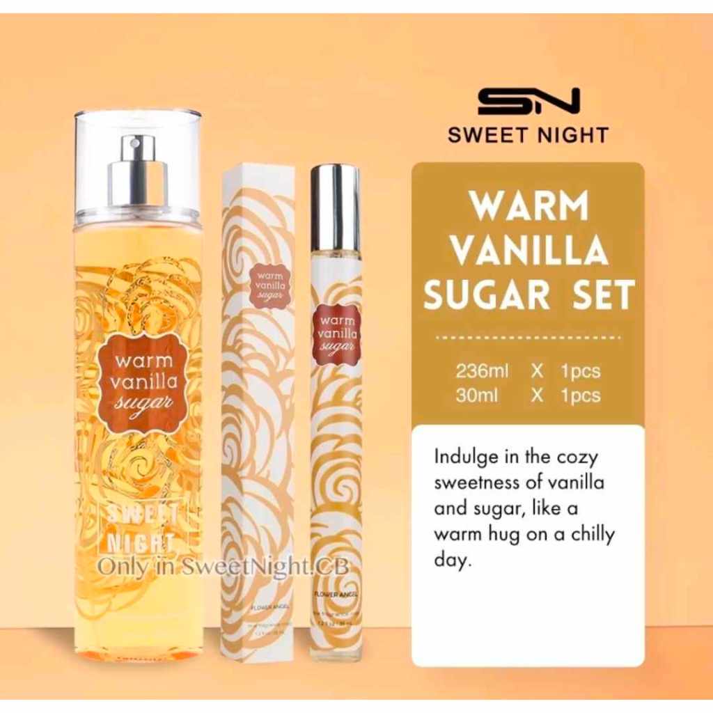 Sweet Night Signature Warm Vanilla Sugar Perfume Fragrance Body Mist ...
